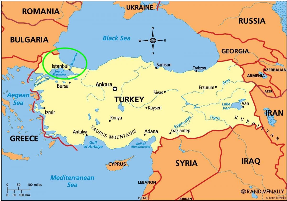 Istanbul localizare pe harta - Istanbul locație de pe hartă (Turcia)